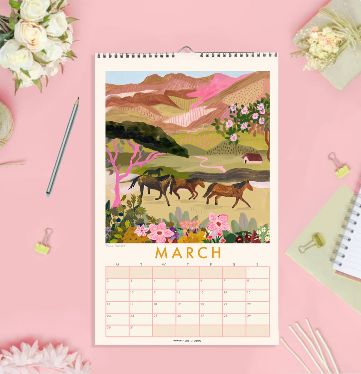 2026 Travel Destinations Calendar – Hebestudio